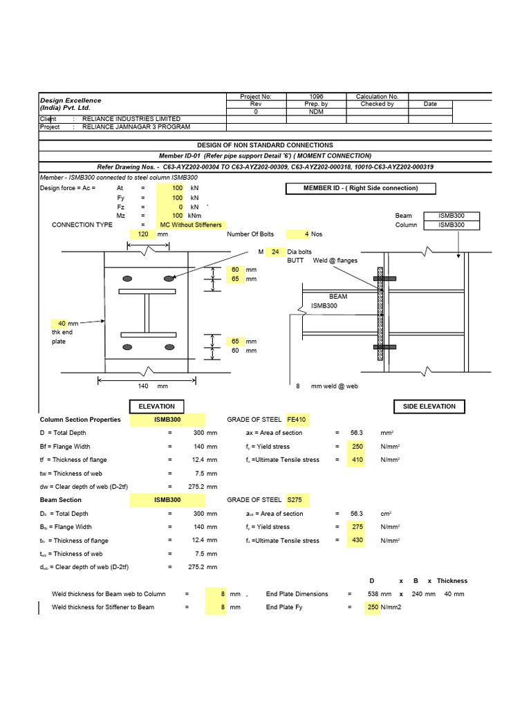 Vdocuments - MX Moment Connection Beam Column Is Bs Section For ...