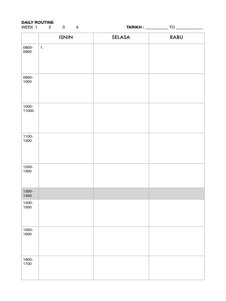 Daily Routine Management | PDF