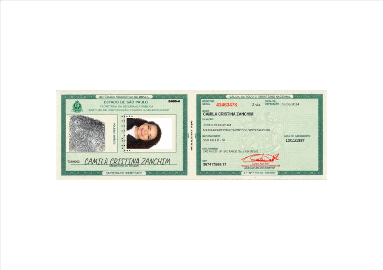 Fotos de Identidade Frente e Verso | PDF