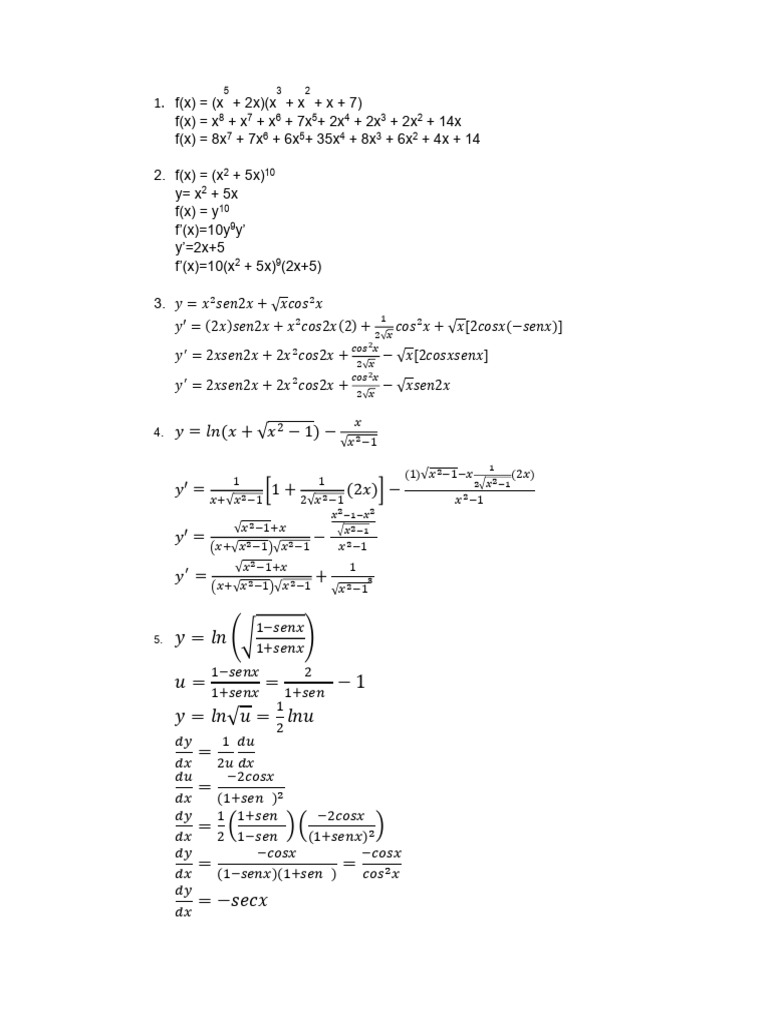 FUNCIONES TRASCENDENTALES Ejercicios en Clase | PDF | Computers