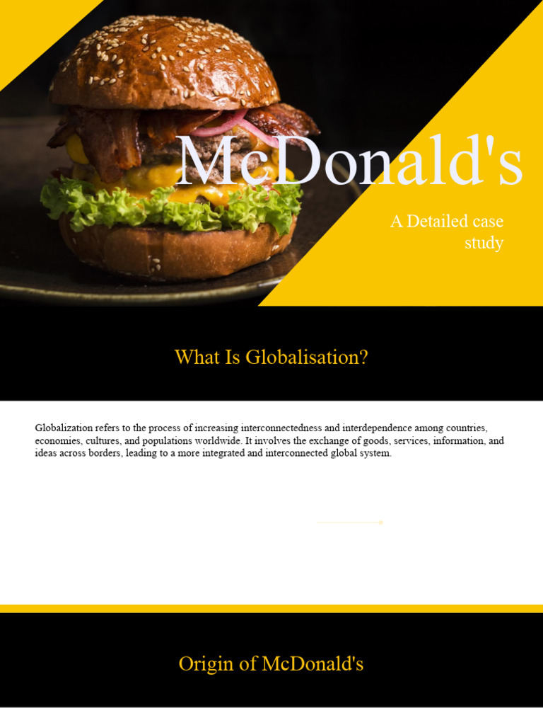 McDonald's Globalization Case Study | PDF | Mc Donald's | Business
