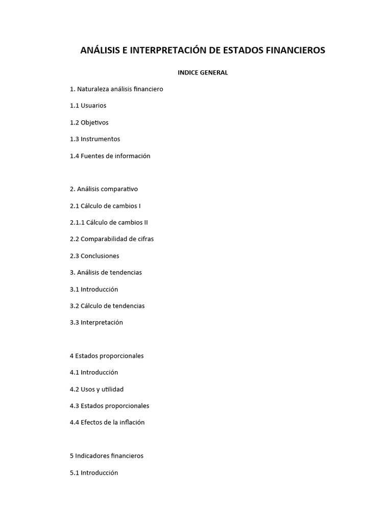 Análisis e Interpretación de Estados Financieros | PDF | Contabilidad | Business