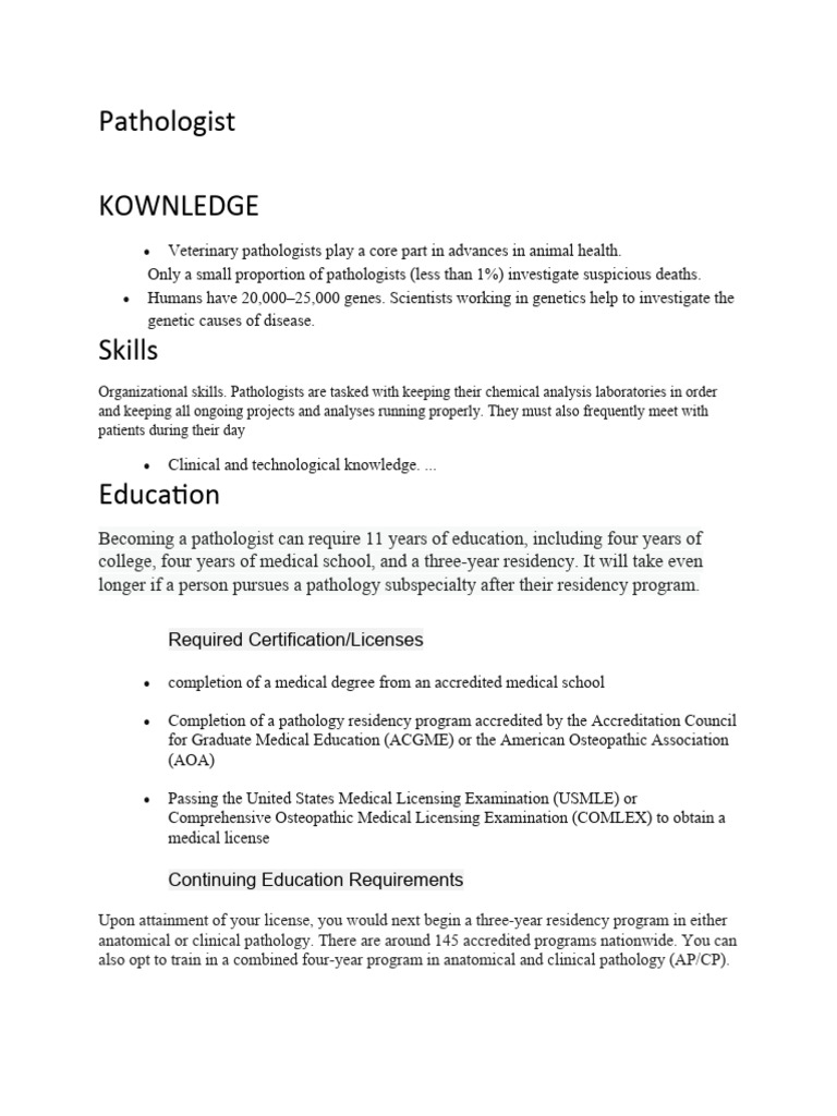 Career Poster Project | PDF | Pathology | Residency (Medicine)