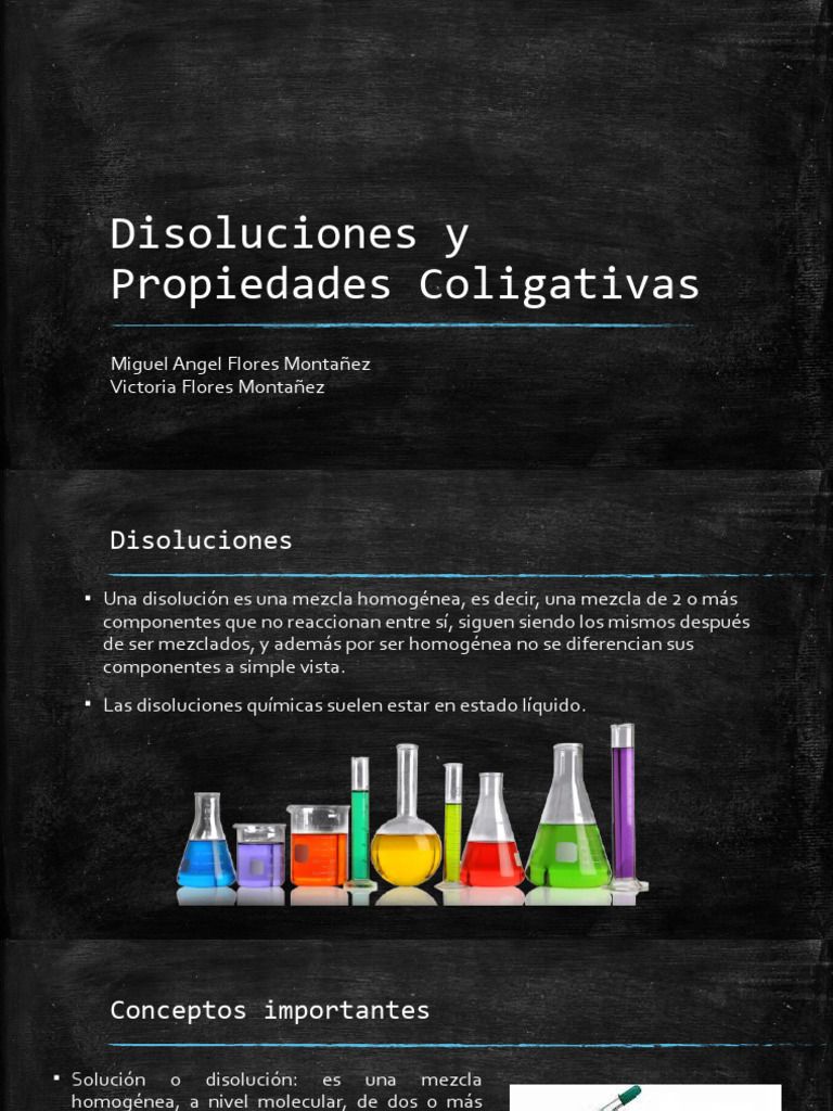 Disoluciones y Propiedades Coligativas 3 | PDF | Ósmosis | Sustancias químicas