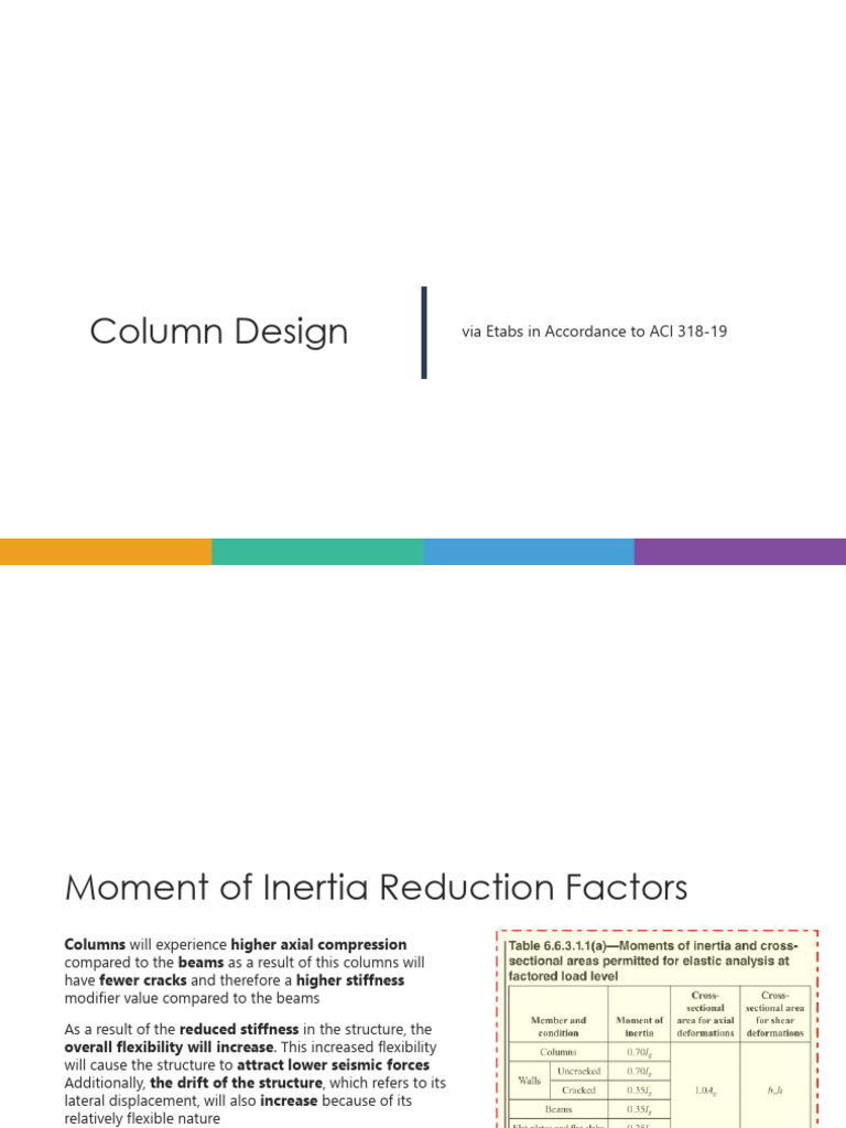 Column Design: Via Etabs in Accordance To ACI 318-19 | PDF | Beam ...