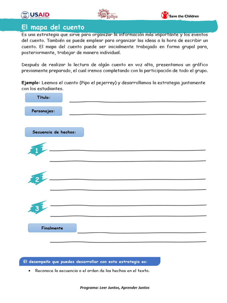 Estrategia de Mapa del Cuento | PDF
