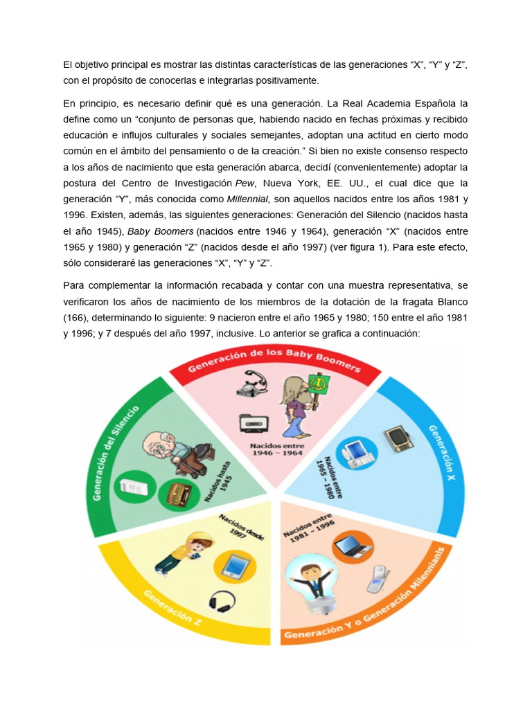 Generaciones X, Y y Z: Características y Diferencias | PDF | Evolución ...