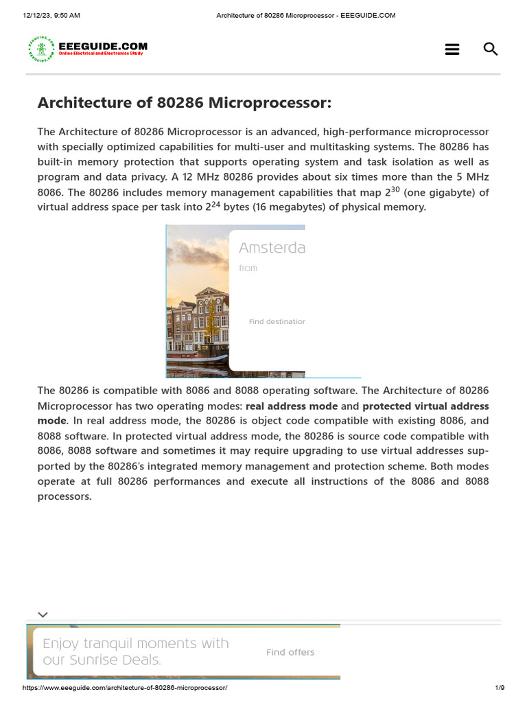 80286 Microprocessor Architecture Overview | PDF | Central Processing Unit | Relay