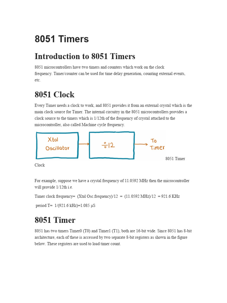 8051 Timer and Control Registers Explained | PDF | Digital Electronics ...