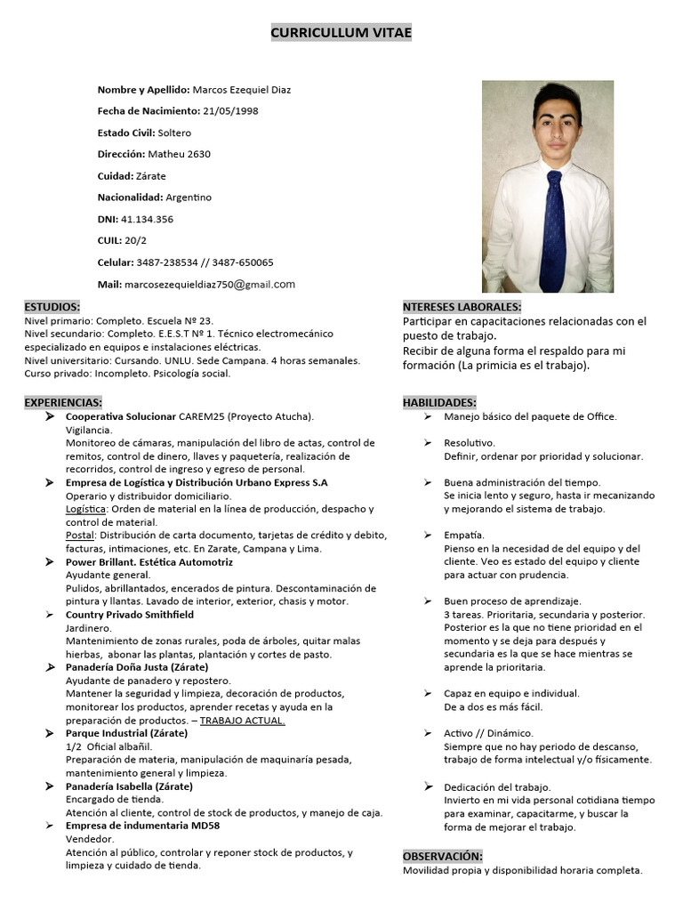 CV Marcos Diaz 8 | PDF