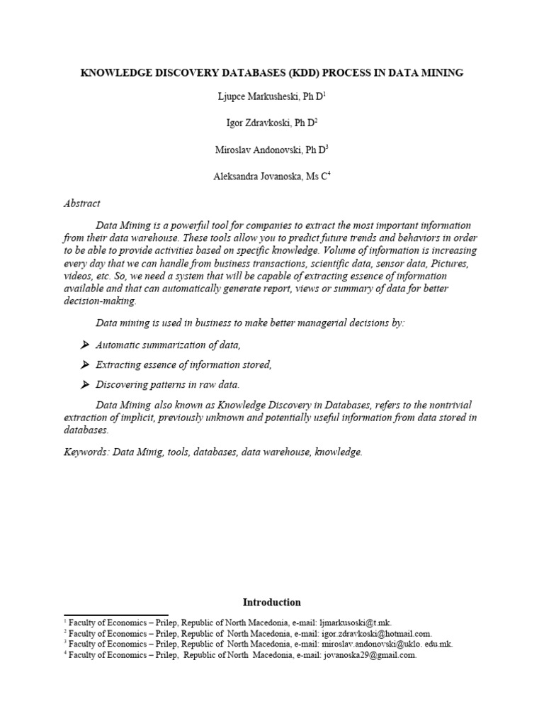 Paper Ljupce Markusheski PHD | PDF | Data Mining | Conceptual Model