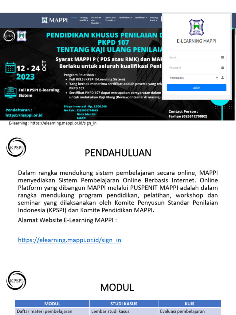 Panduan E-Learning PKPD 107 | PDF
