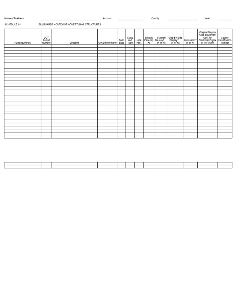 Schedule I-1 Form | PDF
