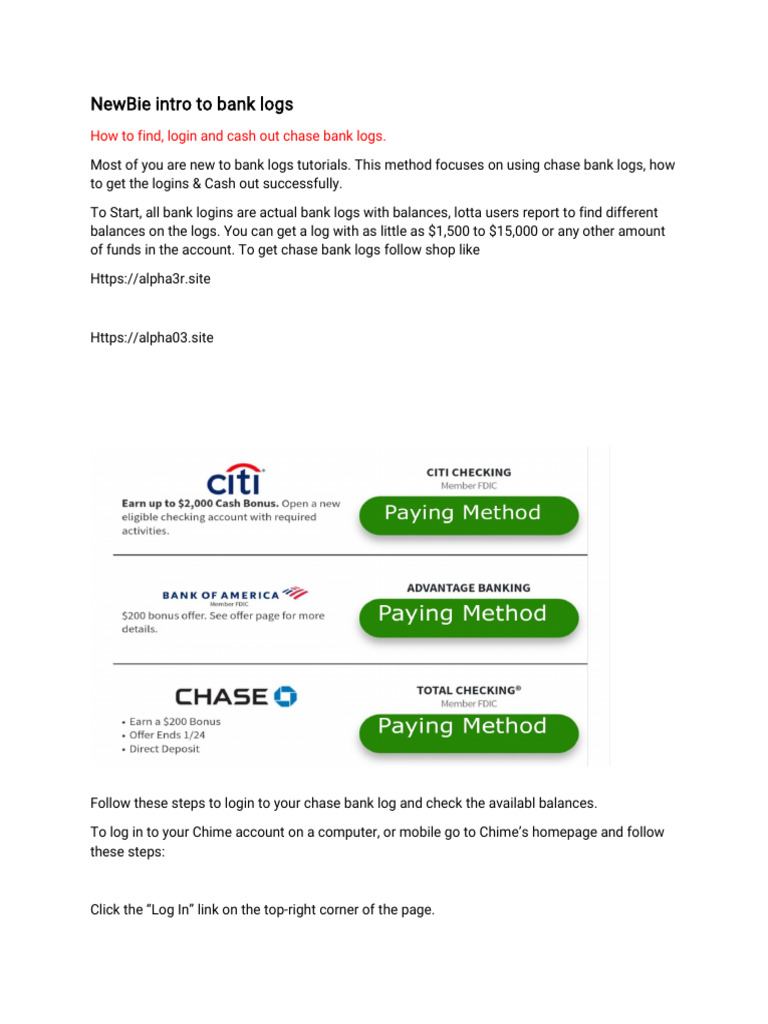 Chase Bank Method | PDF