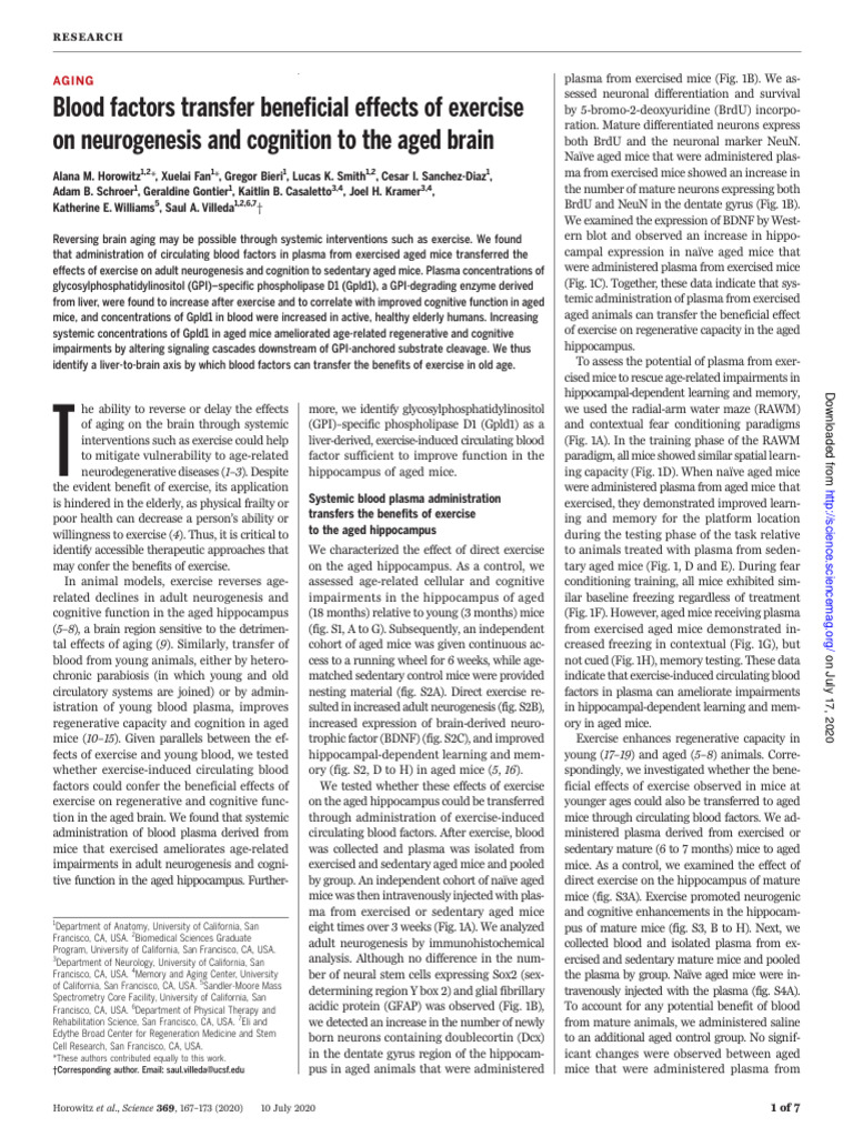 Horowitz 2020 | Download Free PDF | Neurogenesis | Memory