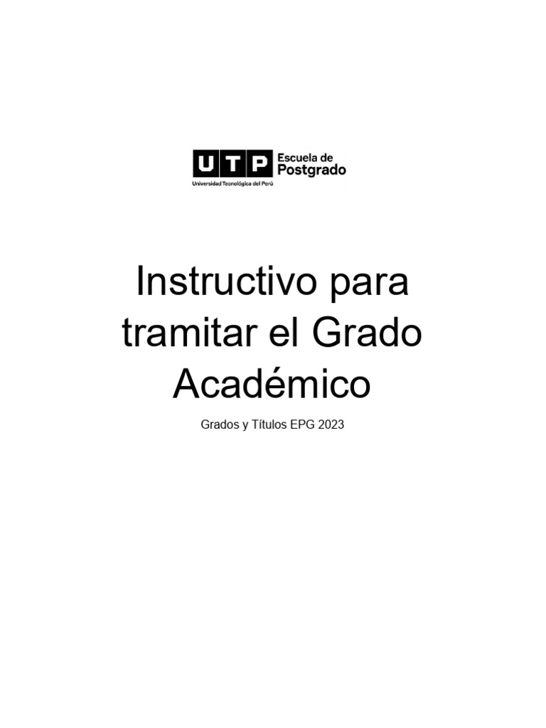Instructivo Proceso de Grado EPG-f | PDF