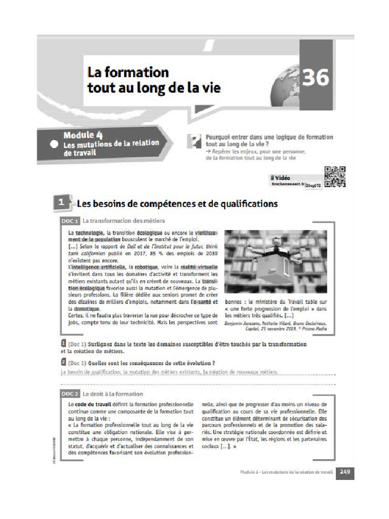 Module 4 - Chapitre 36 - La Formation Tout Au Long de La Vie | PDF