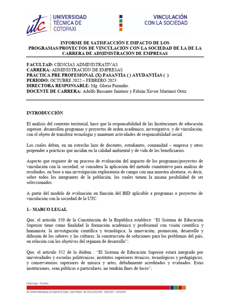 Informe Encuestas Empresas. 2022-2023. Satisfacción e Impacto de Los Programas | Descargar ...