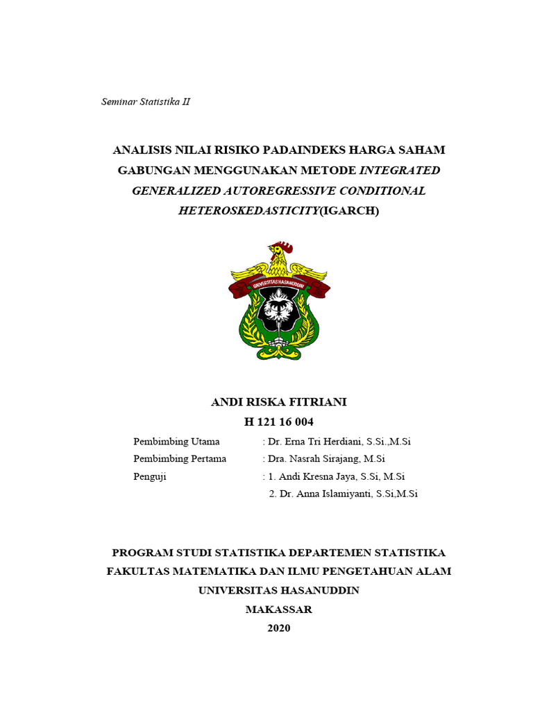Analisis Risiko Saham dengan IGARCH | PDF