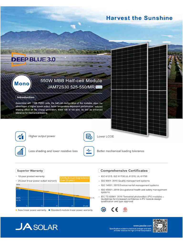 Deep Blue Solar Panel | PDF