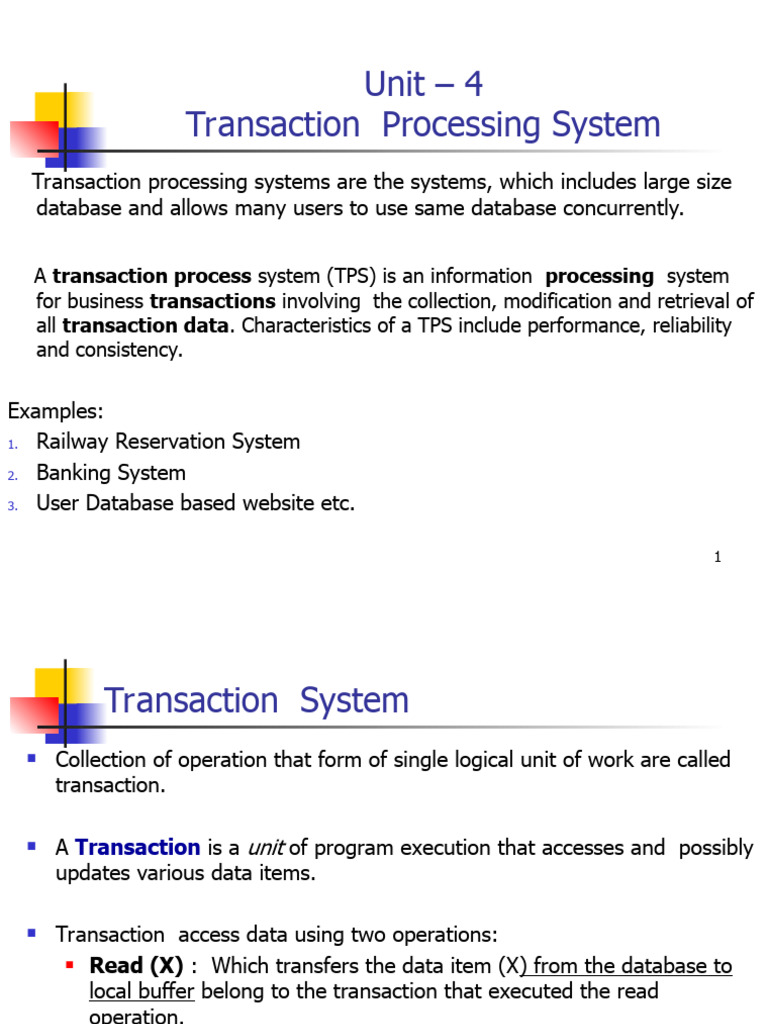 Unit 4 | PDF | Database Transaction | Acid