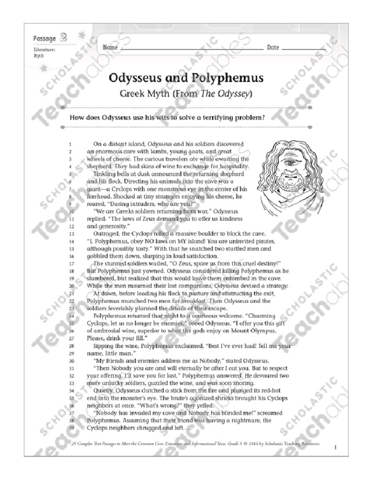 Odysseus and Polyphemus | PDF
