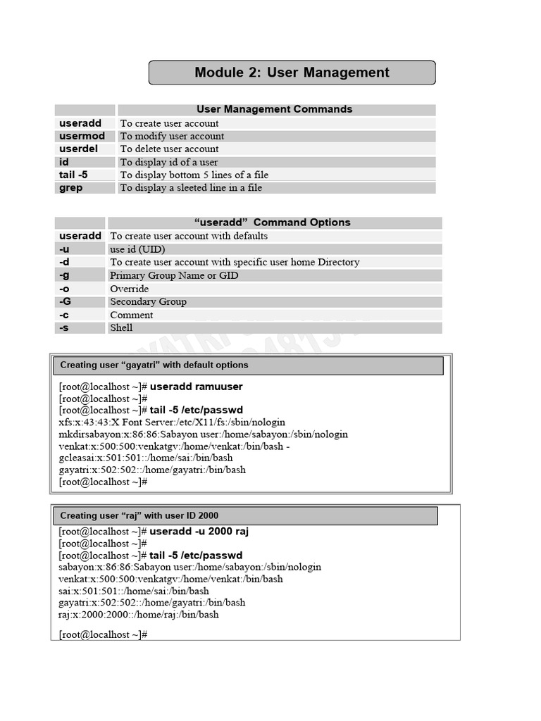 3.user Management | PDF | System Software | Unix Software