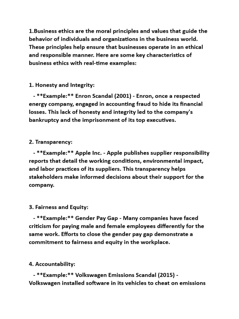 Impotance of Business Ethics Example | PDF | Business Ethics | Business