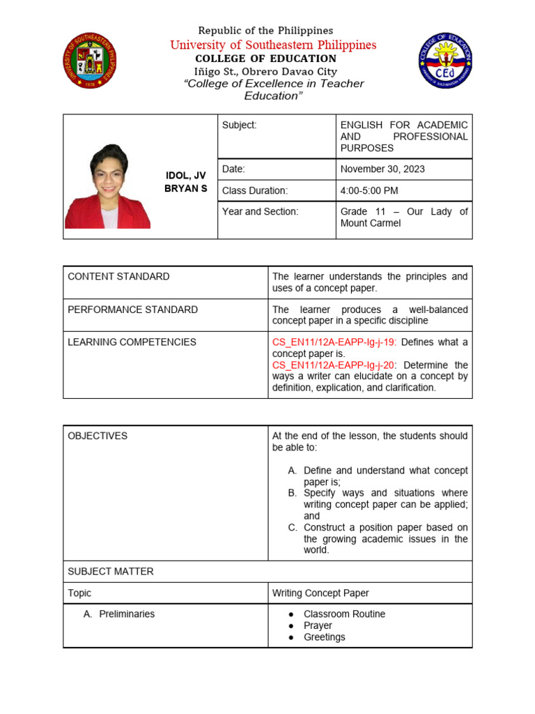 Eapp Lesson Plan | PDF | Communication | Interpersonal Communication