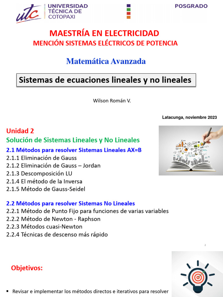 2 - Sist Ec Lineales y No Lineales | PDF | Sistema de ecuaciones ...