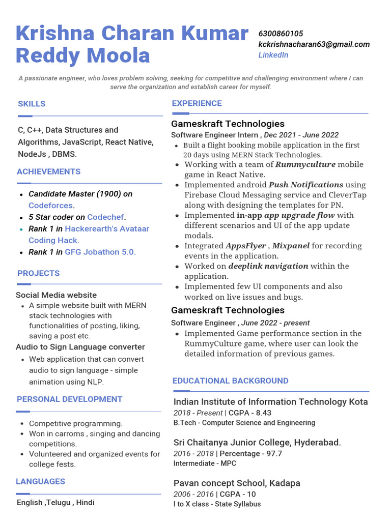 Krishna Charan Kumar Reddy Moola | PDF | Application Software | Web Application