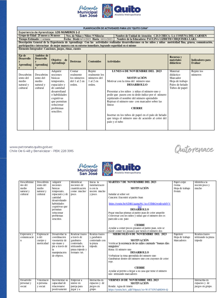 Planificaciones educación inicial | PDF | Aprendizaje | Ciencia cognitiva