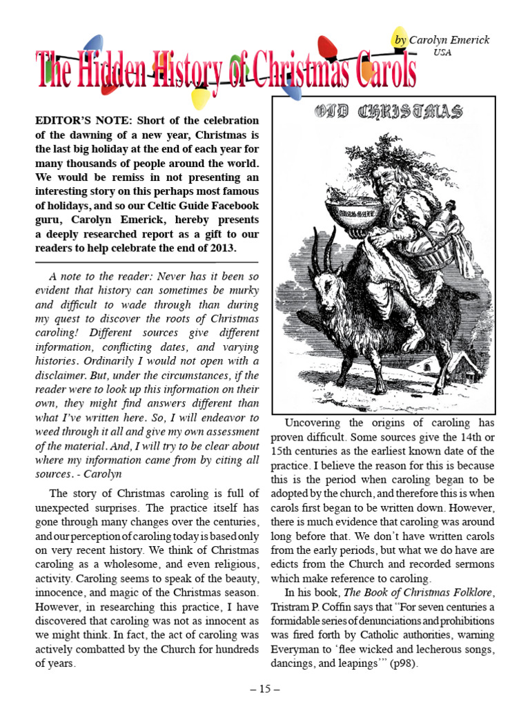 Hidden Origins of Christmas Caroling | PDF | Christmas
