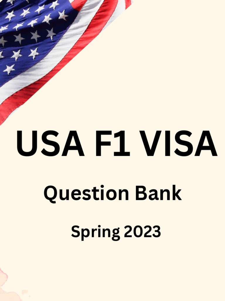 F1 Visa Interview Question Guide | PDF | Loans
