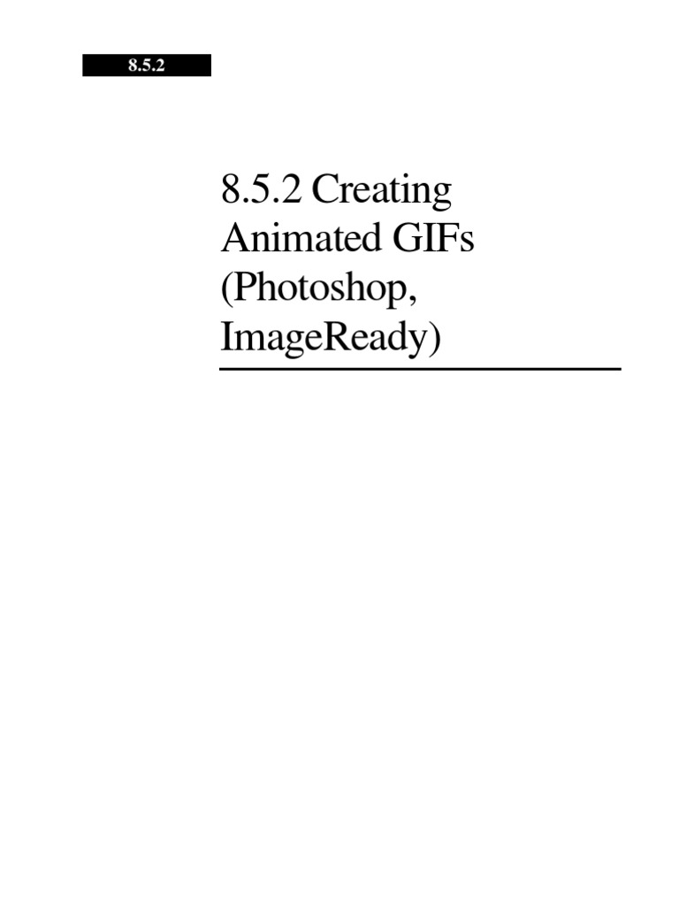 Creating Animated GIFs (Photoshop, ImageReady) | PDF | Adobe Photoshop ...