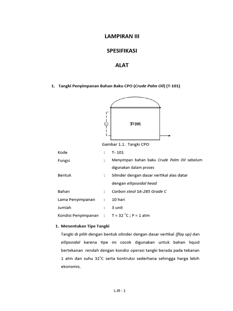 Lampiran Iii Spesifikasi Alat | PDF