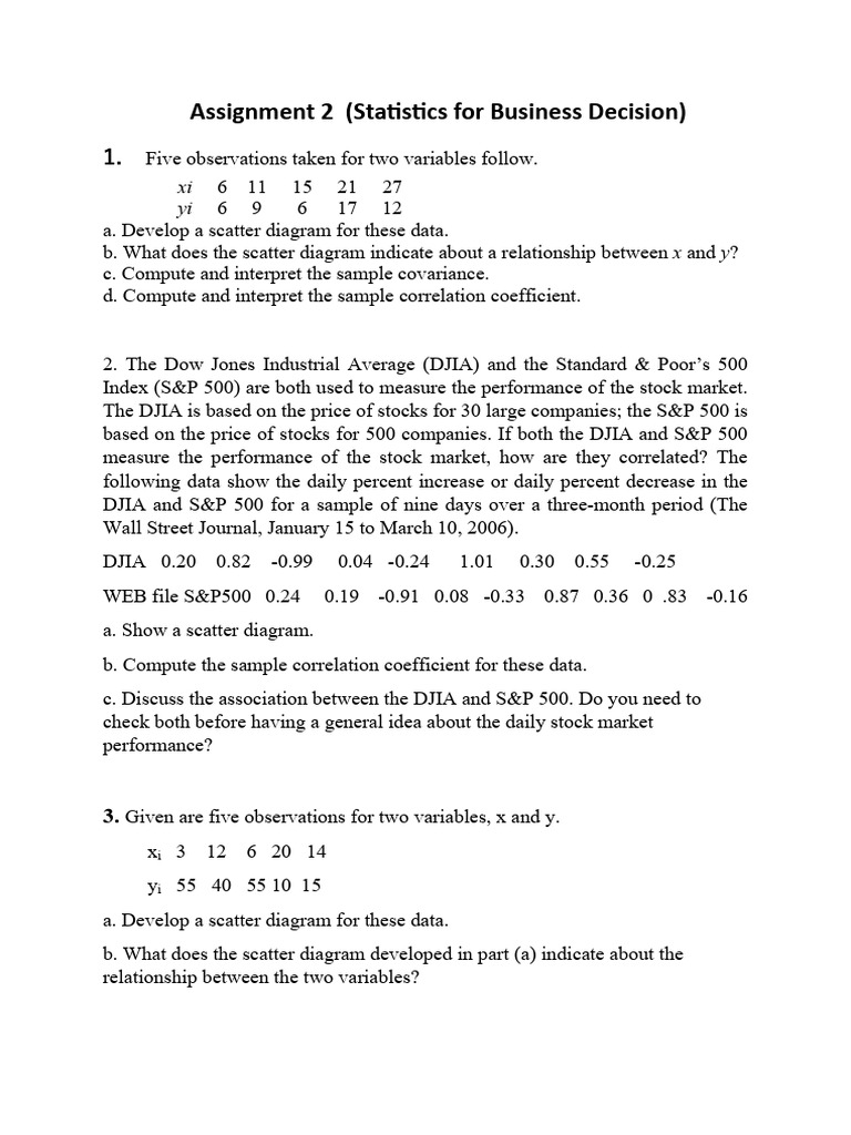Correlation And Regression Pdf Dow Jones Industrial Average 5437