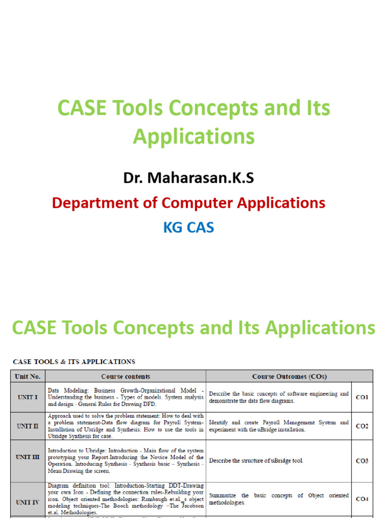 CASE Tools 1 | PDF | Information | Software