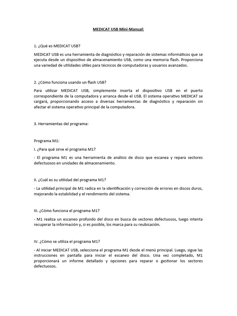 Guía para Instalar MEDICAT USB | PDF