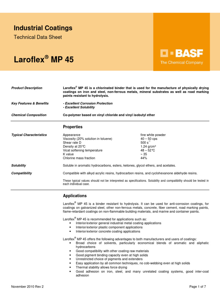 Laroflex MP 45 | Download Free PDF | Paint | Solvent