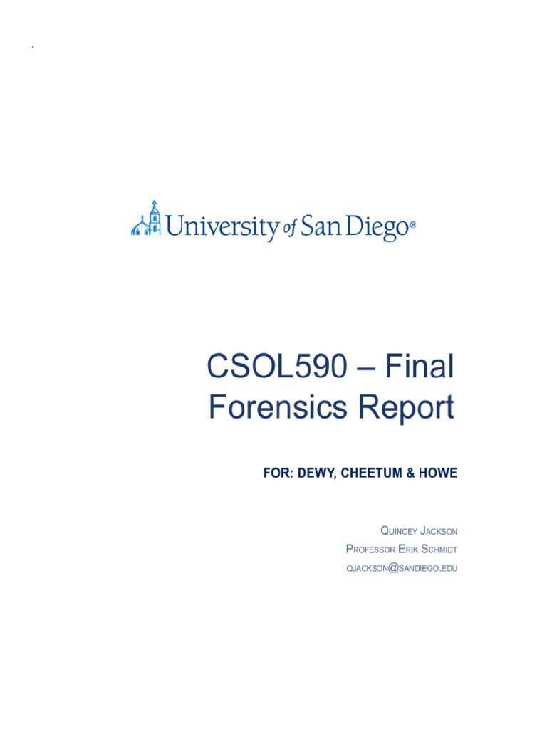 Csol 590 - Module 7 - Forensics Report | Download Free PDF | I Phone ...