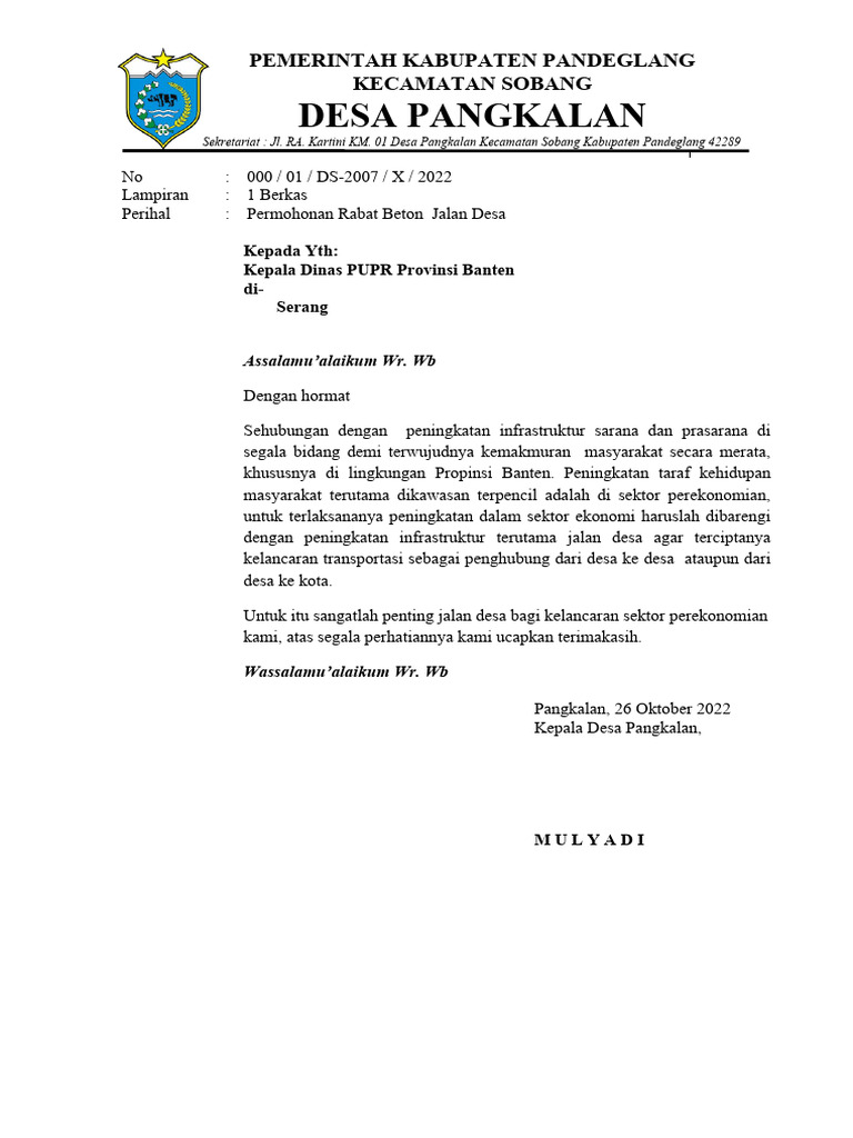 Proposal Rabat Beton | PDF