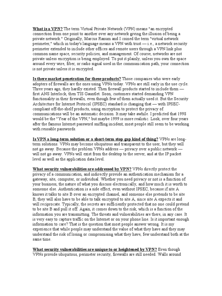 VPN | PDF | Virtual Private Network | Firewall (Computing)