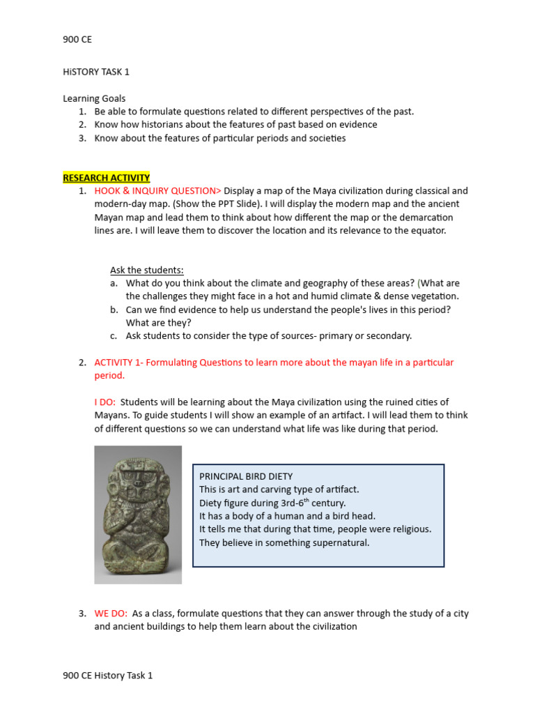 HiSTORY TASK 1 LP | PDF | Maya Civilization | Archaeology