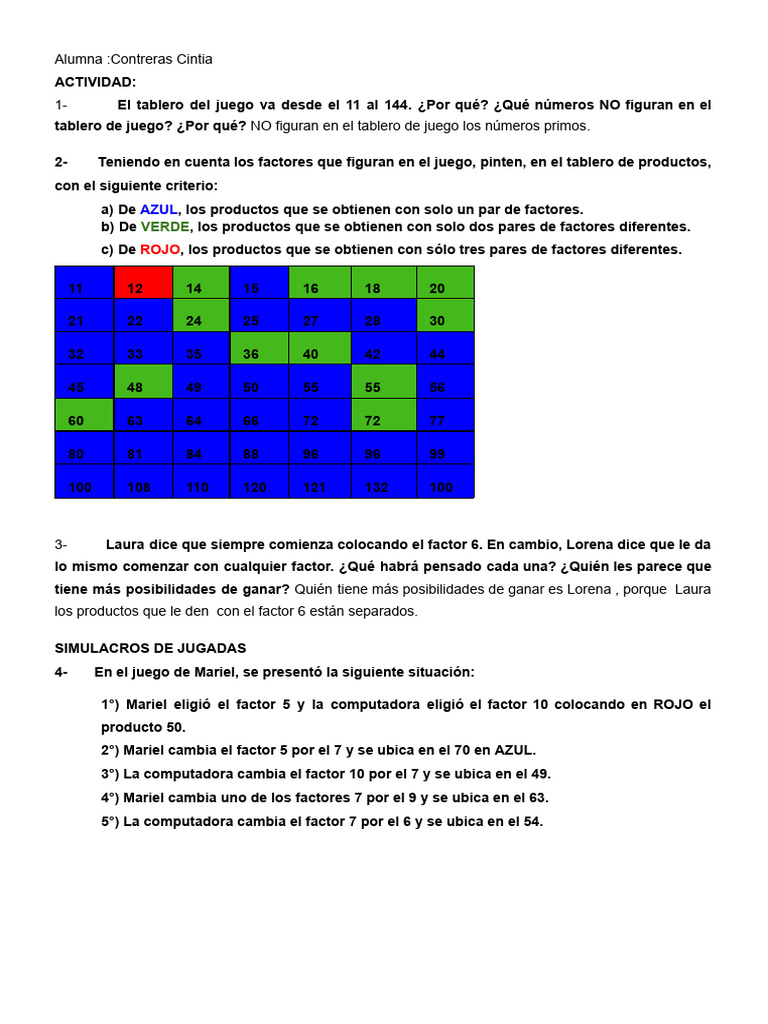 ACTIVIDAD N°3 EL JUEGO DEL GATO - Compressed | PDF | Juegos y actividades