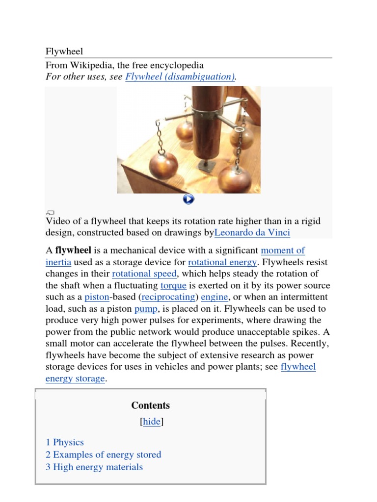 Flywheel | Power (Physics) | Classical Mechanics