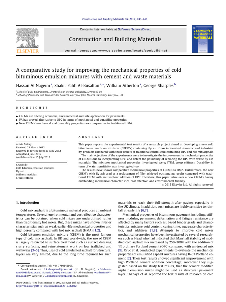 A Comparative Study For Improving The Mechanical Properties of ... A Comparative Study For Improving The Mechanical Properties of ...