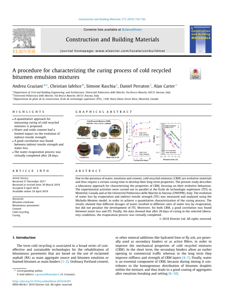 A Procedure For Characterizing The Curing Process of Cold Recycled ...
