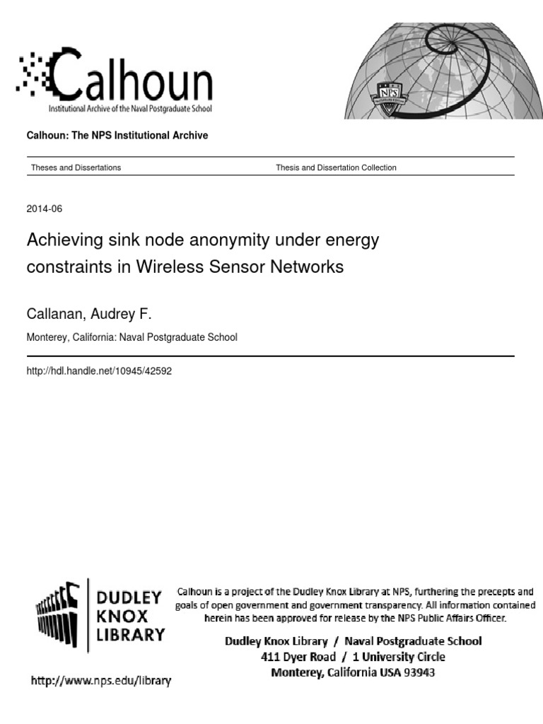 14jun Callanan Audrey | PDF | Wireless Sensor Network | Computer Network