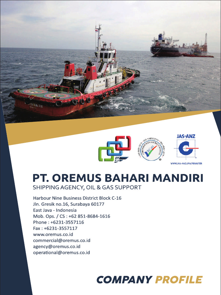 Lampiran 2 Company Profile PT. Oremus Bahari Mandiri | PDF | Ships | Indonesia
